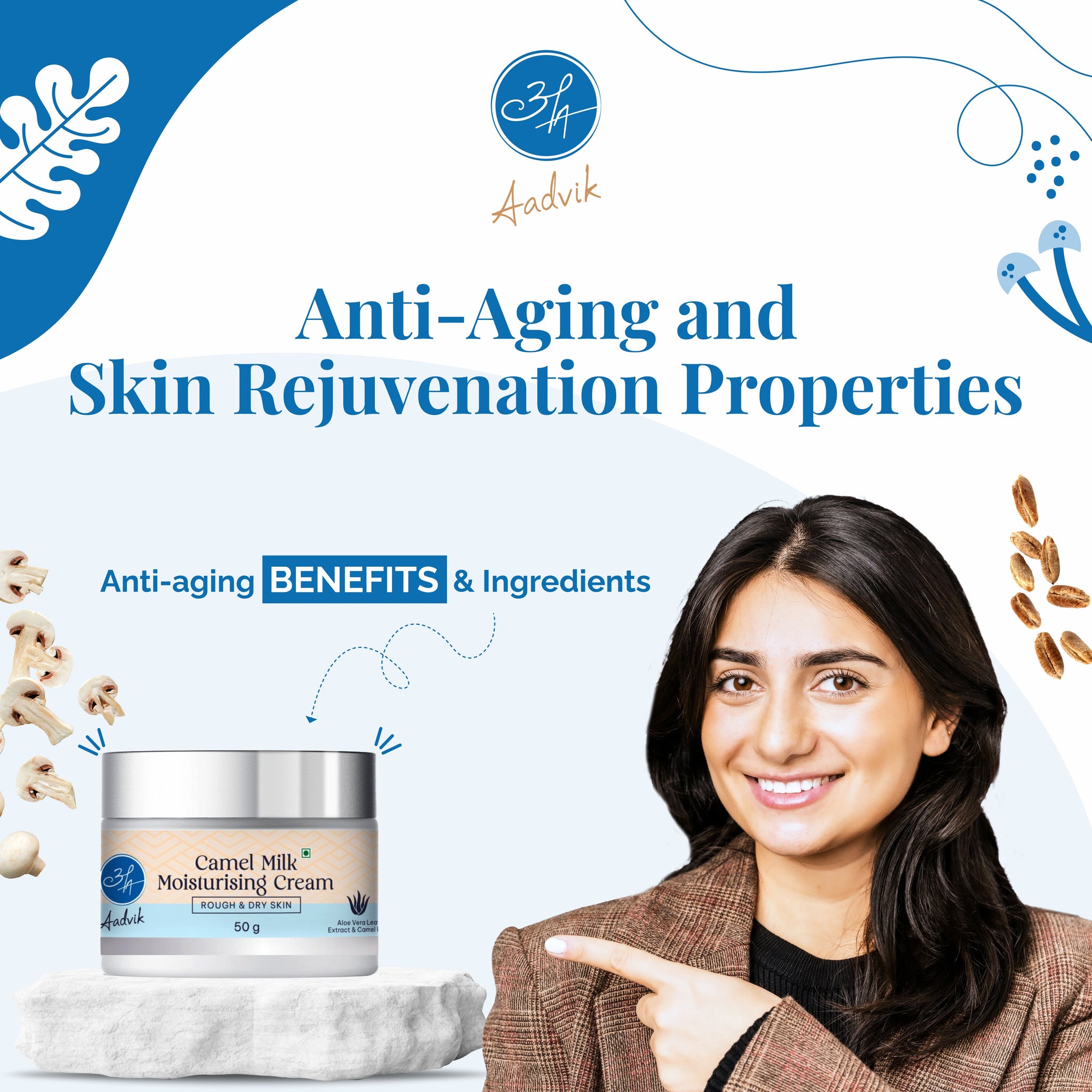 Camel Milk Moisturizing Cream | Centella Asiatica and Hyaluronic Acid ...