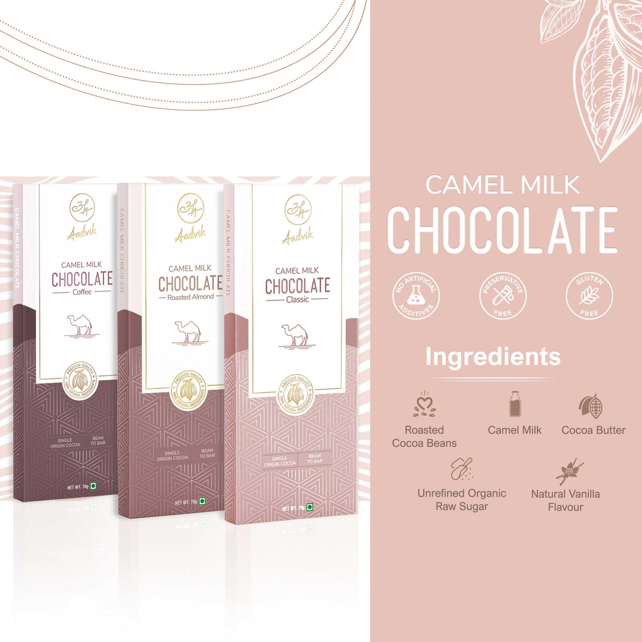 Assorted Premium Camel Milk Chocolate Box – Roasted Almonds, Coffee and ...