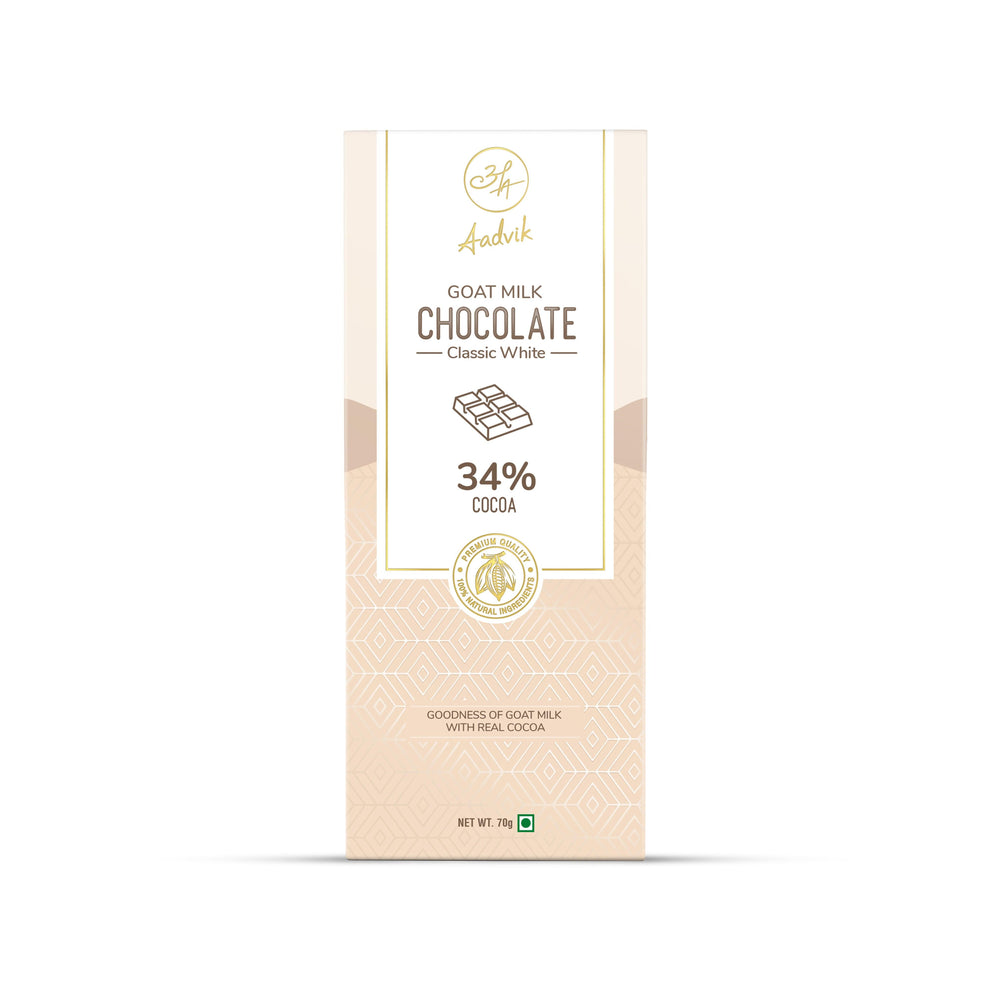 Goat Milk White Chocolate made with Cocoa Beans and Unrefined Raw Sugar ...