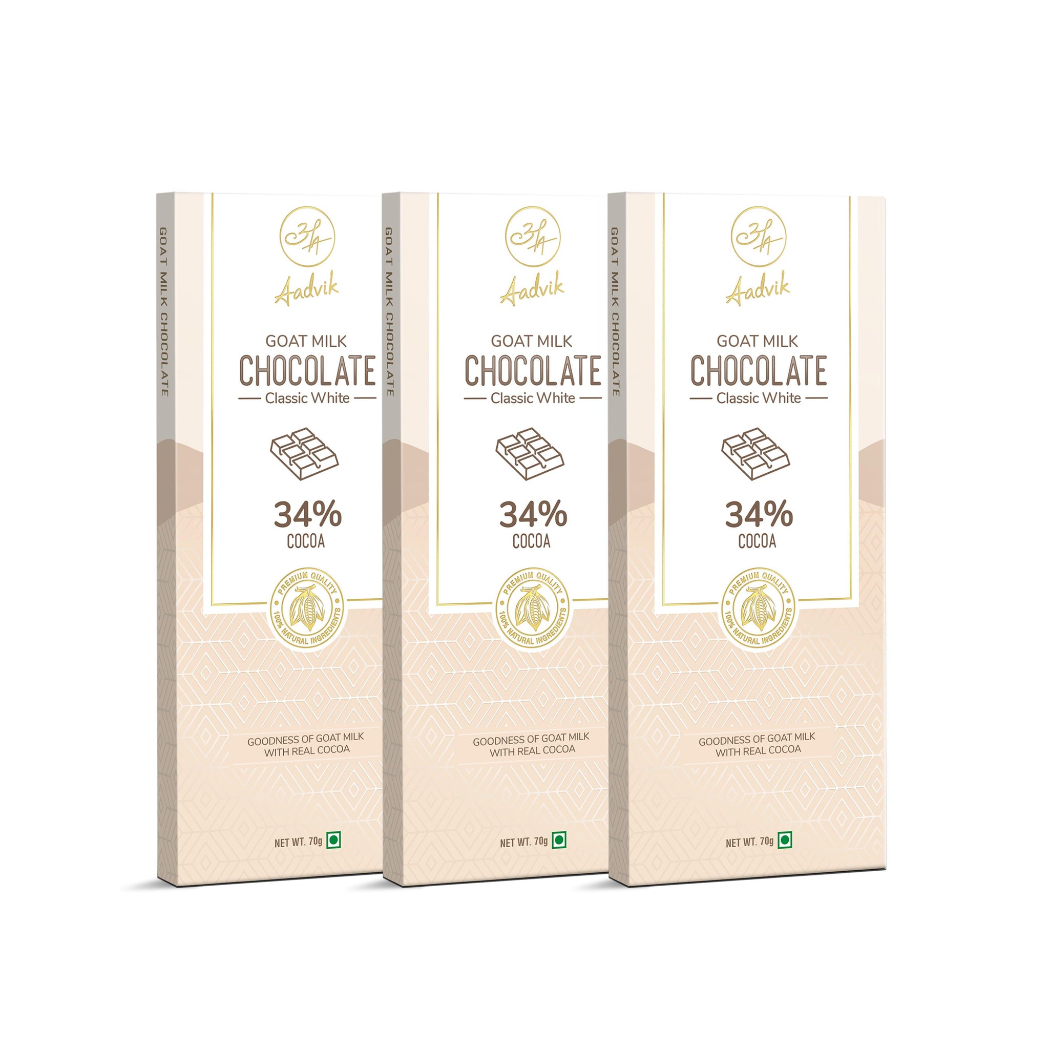 Goat Milk White Chocolate made with Cocoa Beans and Unrefined Raw Sugar ...