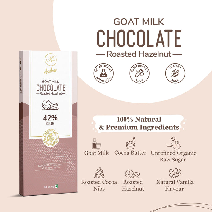 Buy Goat Milk Chocolate with Hazelnuts made with Unrefined Raw Sugar ...