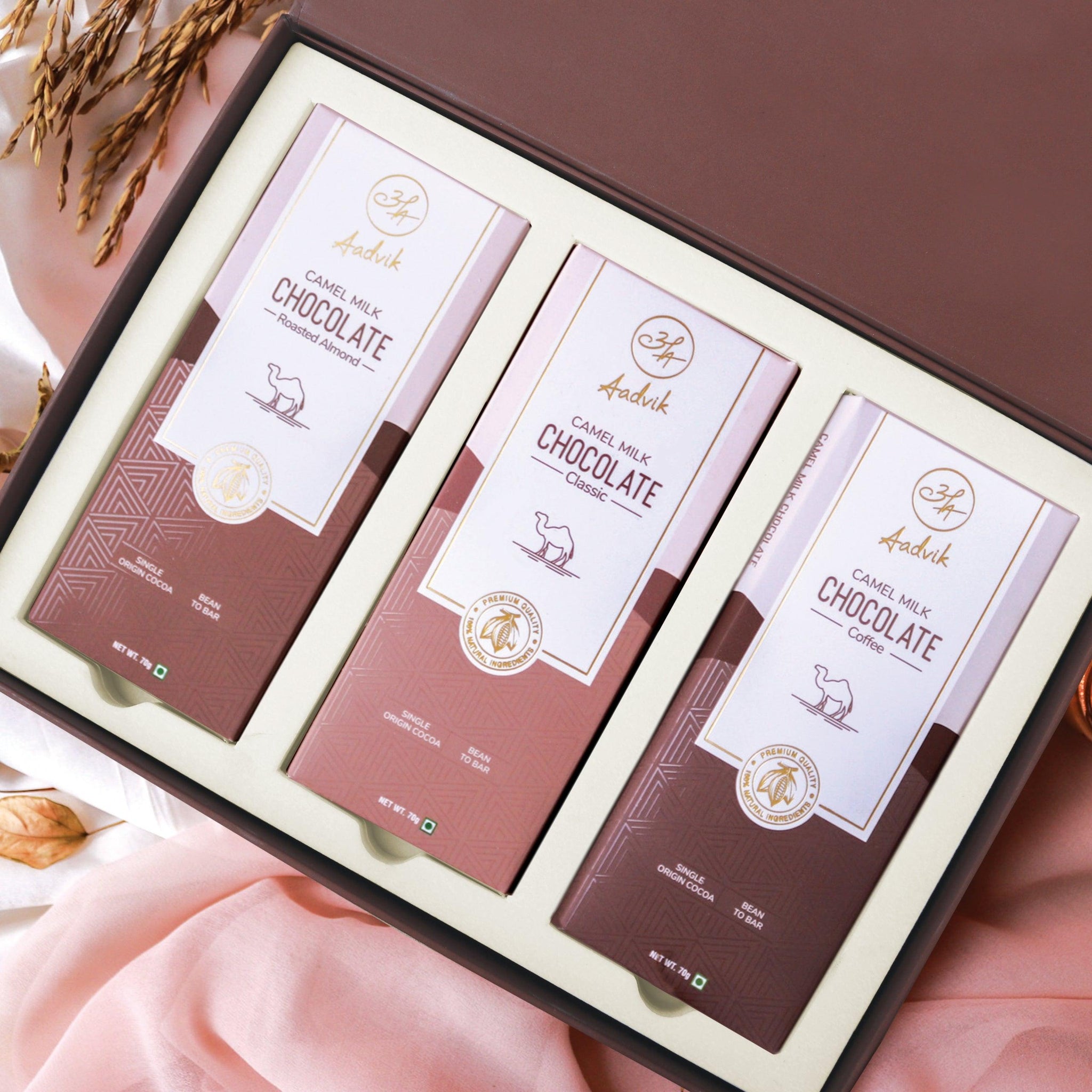 Premium Camel Milk Chocolate Gift Box | 210g – Aadvik Foods